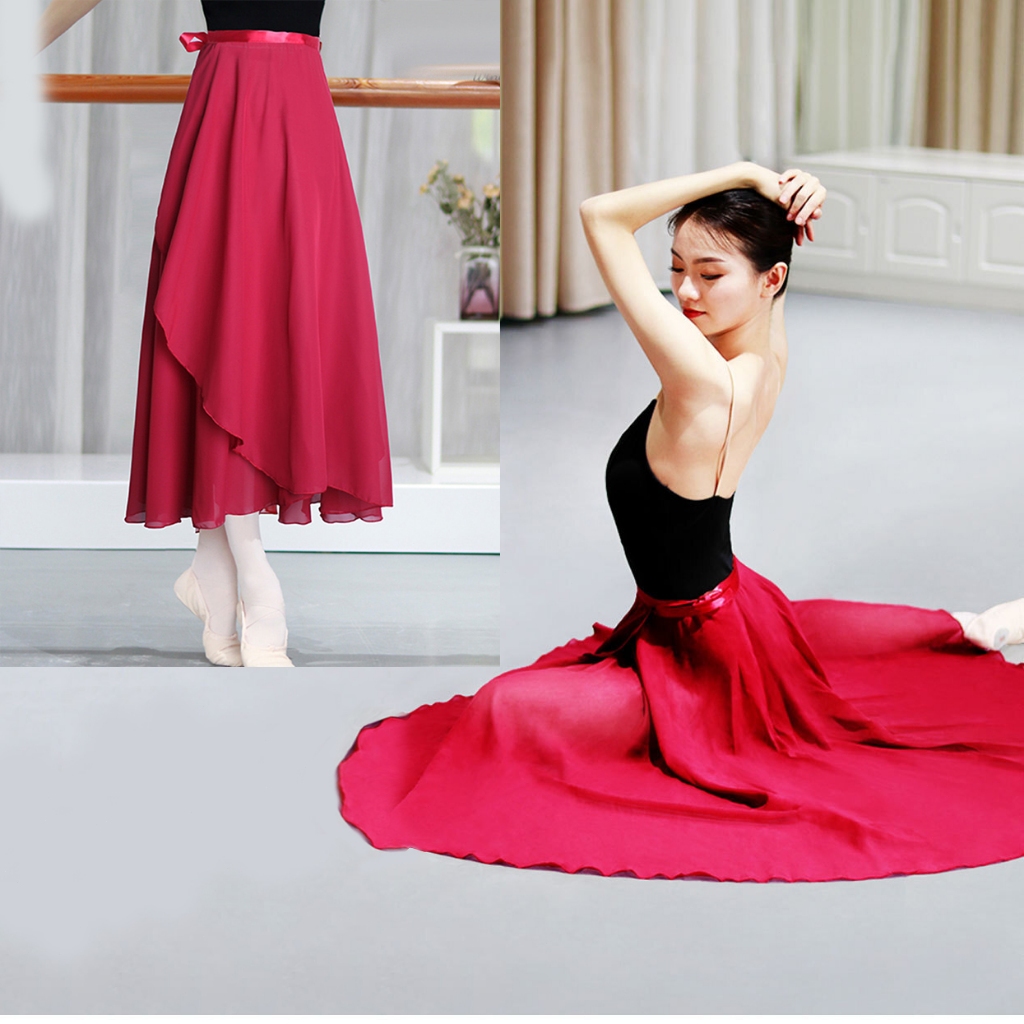 Chiffon Ballet Wrap Skirt Fairy Chiffon Long Chiffon Dance Skirt Tie Up ...