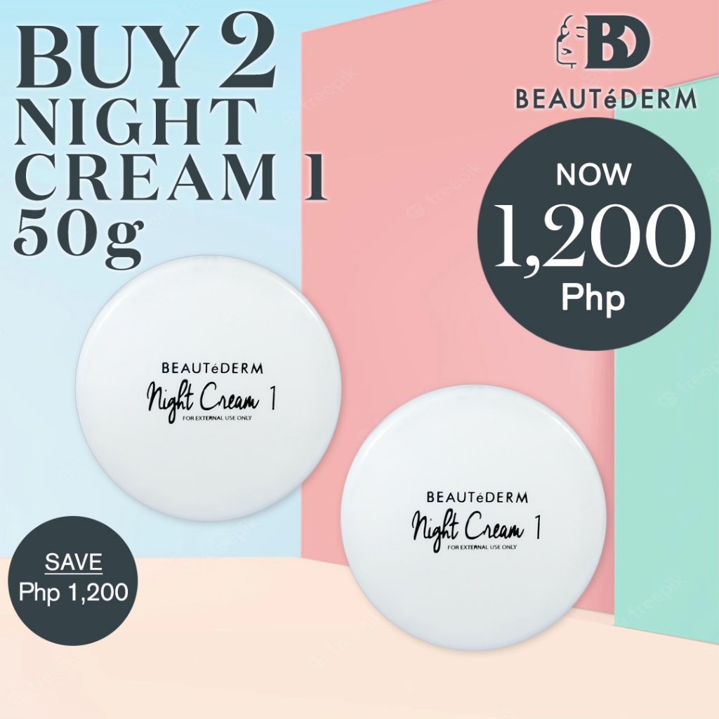 BEAUTeDERM Night Cream 1 50g (Whitening Cream) Promo Buy 1 Take 1 ...