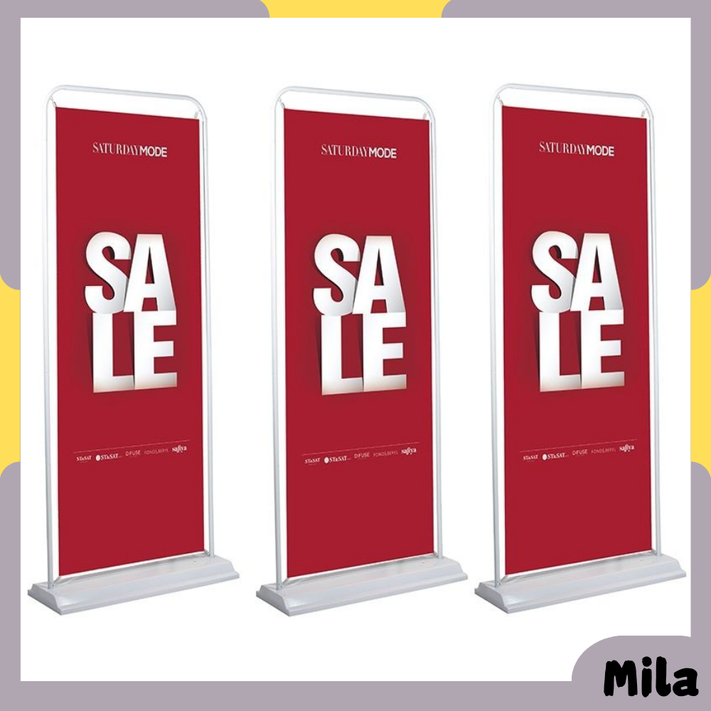 Banner Stand Door Frame Display Stand Portable Poster Tarpaulin Banners ...