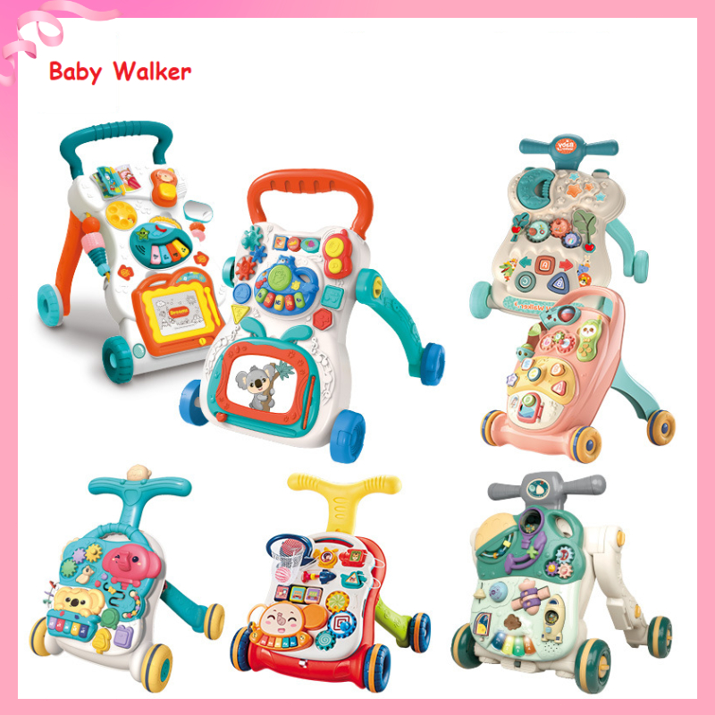 Cadim Baby Anti-Roll Over Sit To Stand Push Walker With Music 5 in 1 ...
