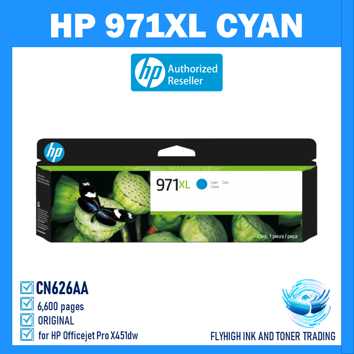HP 971XL CYAN Original Highyield Pagewide Ink Cartridges for HP ...