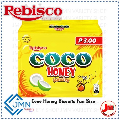 JM FG-0310 | REBISCO | Coco Honey Funsize Flavored Biscuit [14G X 10'S] [S1] | Shopee Philippines