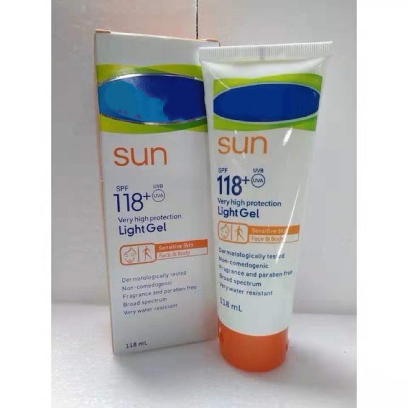 Sunblock SPF 118+ Light Gel (Face & Body) 118ml/sunscreen protection ...