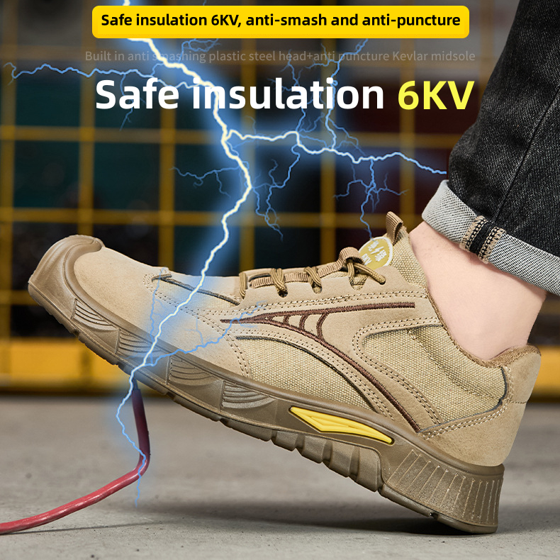 Safety Shoes Men's Breathable Steel toe cap 6KV Insulation Anti ...