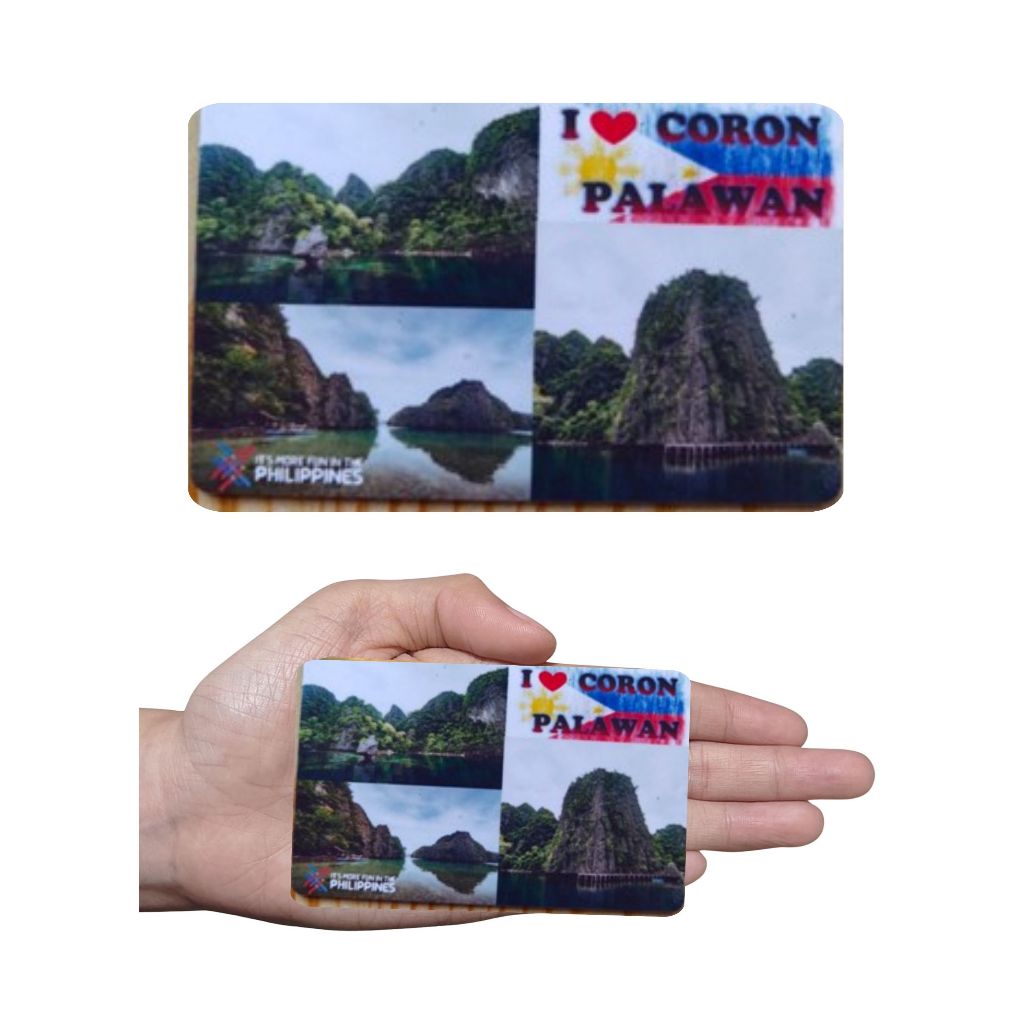Philippines Tourist Spot Design Rubber Ref Magnet (I love Coron ...