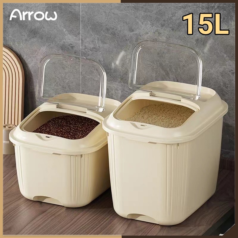 Arrow 5-15KG Rice Dispenser Top Storage Insect-Proof Rice Container ...