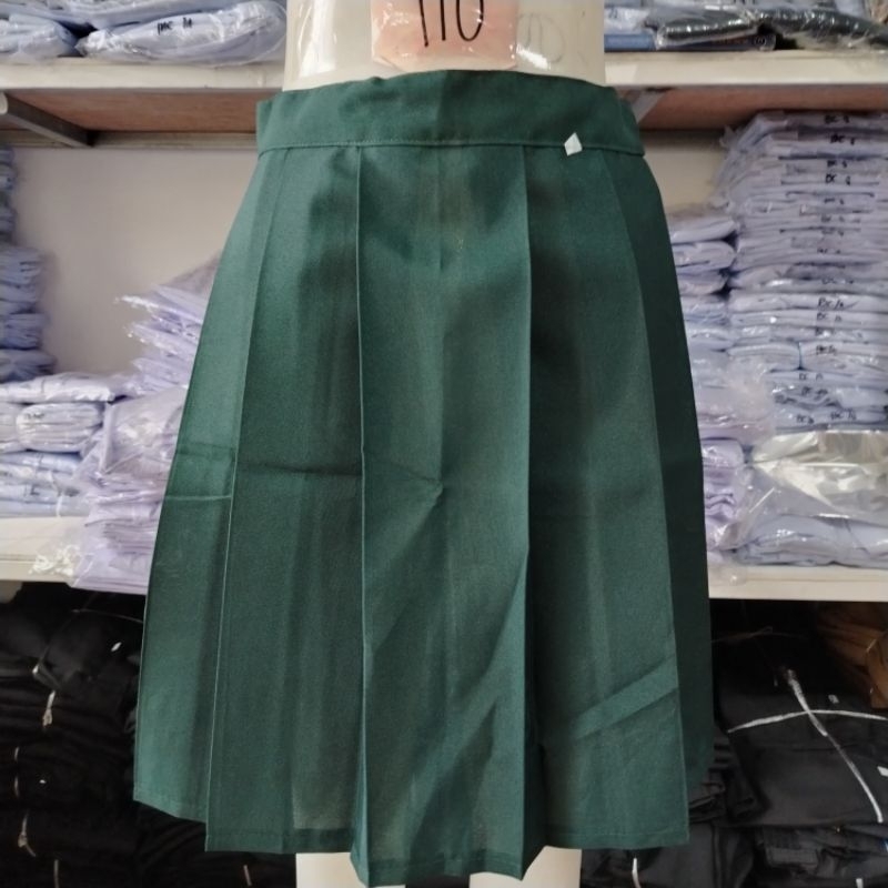 Bottle green palda School uniform katrina fabric kids to teens makapal ...