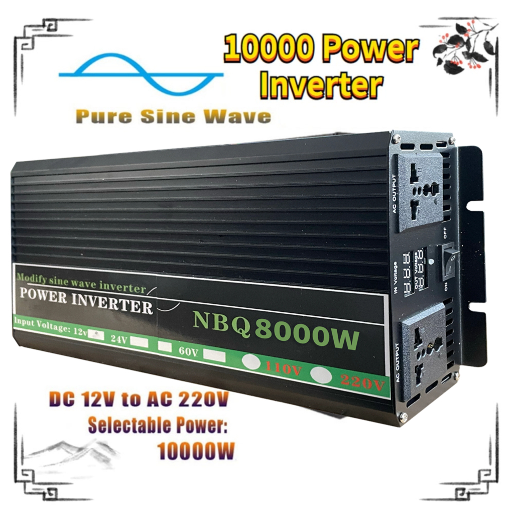 Pure sine wave inverter 8000w powerul inverter Multiple sockets 12V DC ...