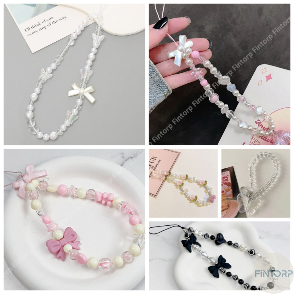 Phone Chain Short Charm Wrist Strap Keycord Cellphone Lanyard Girl ...