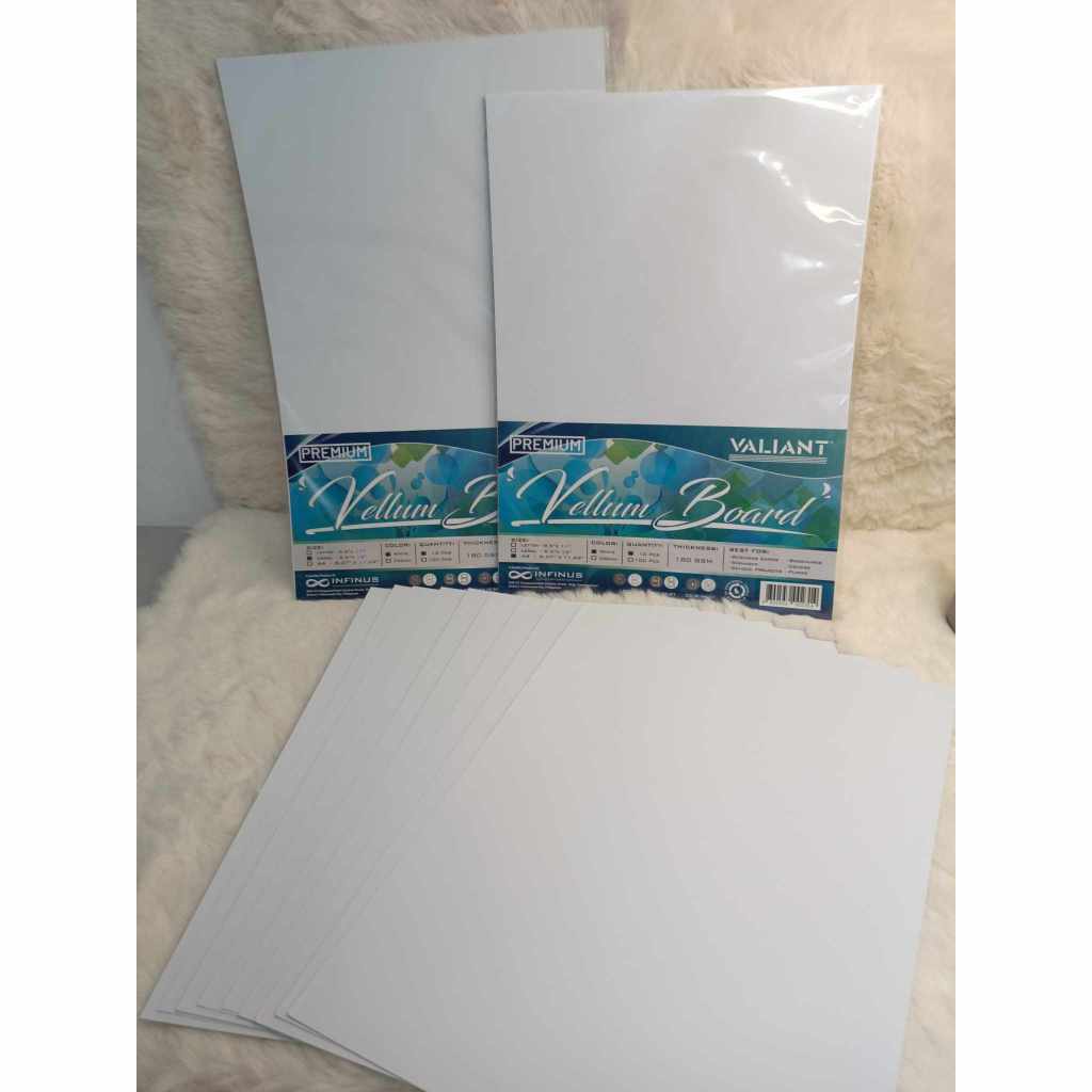 VALIANT VELLUM BOARD A4,LETTER,LEGAL SIZE BY 10'S 180GSM | Shopee ...