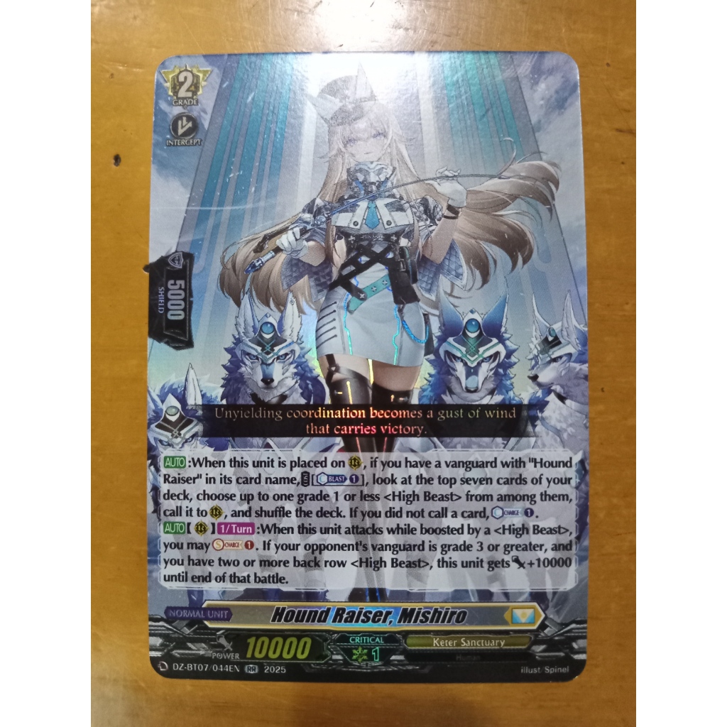CFV Hound Raiser, Mishiro RR DZ-BT07 Keter Sanctuary Cardfight Vanguard English | Shopee Philippines