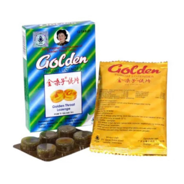 GOLDEN Throat Lozenge Herbal Candy (金嗓子喉片) - 12 Lozenges per Box ...