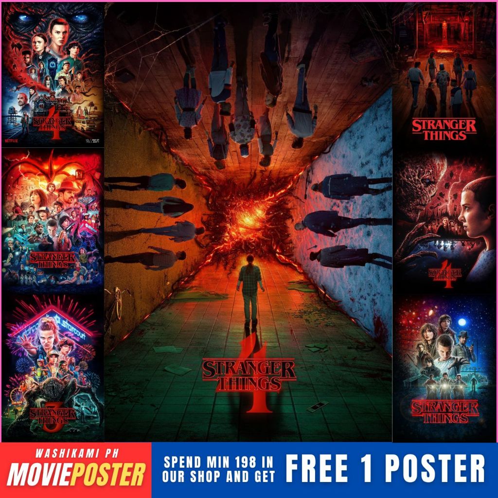 Stranger Things A4 Movie Posters / Washikami PH | Shopee Philippines