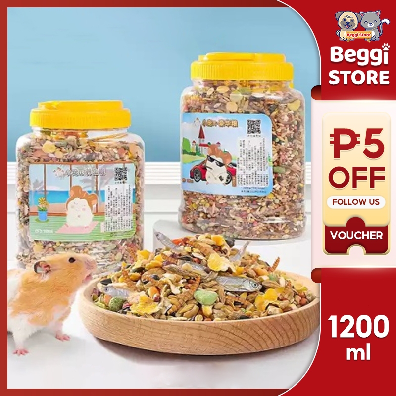 1200ML Hamster Food mix Powder Hamster Foodmix Dried Mealworm Fruit ...