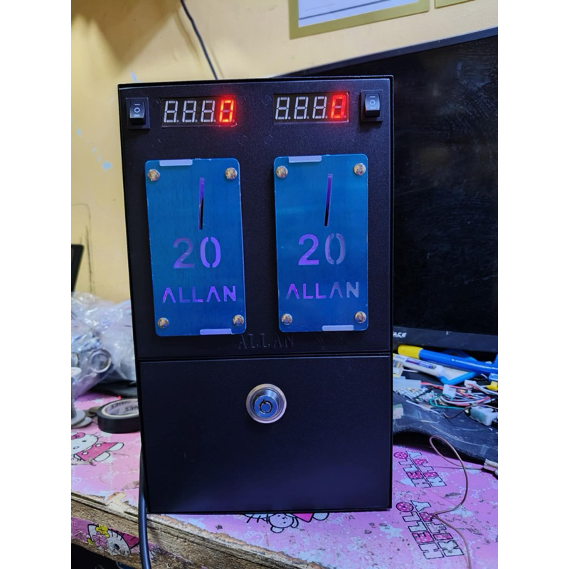 20piso coins accepted dual metal box for pisonet and carwash use ...