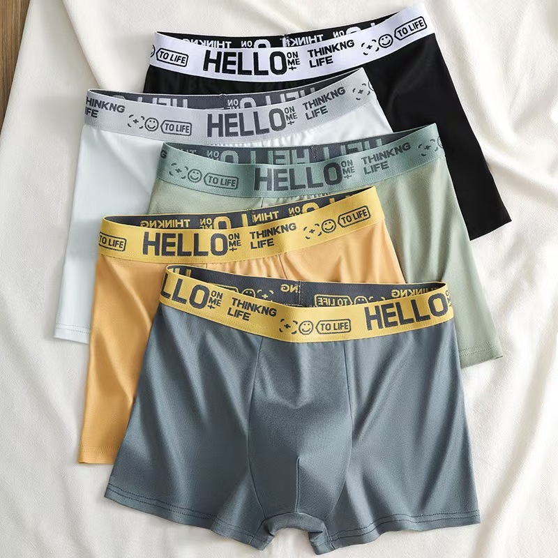5PCS Men's Boxer Brief Underwear HITEMAN 5 PIECES L-4XL High Quality ...
