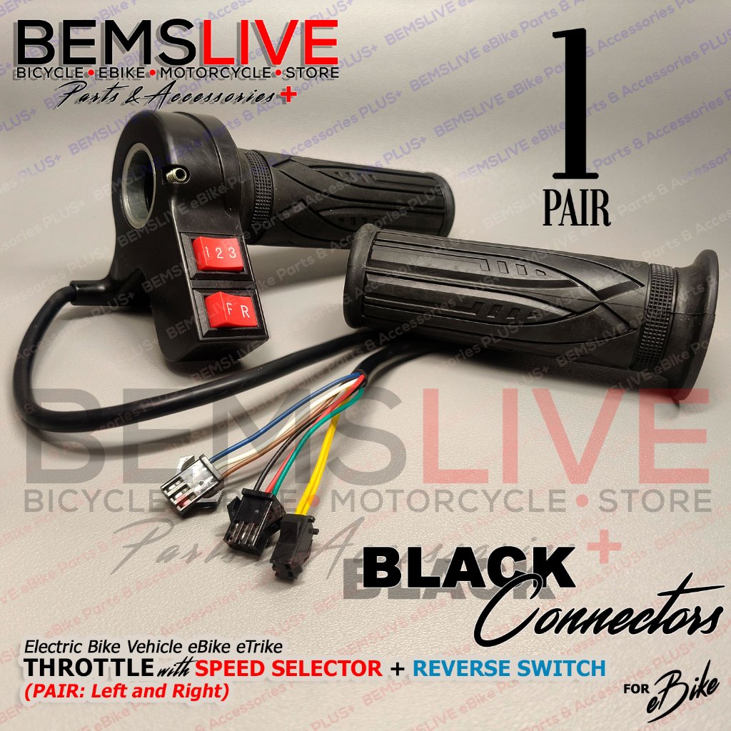 All Black Throttle with 3 SPEED Selector + REVERSE Switches (BLACK ...