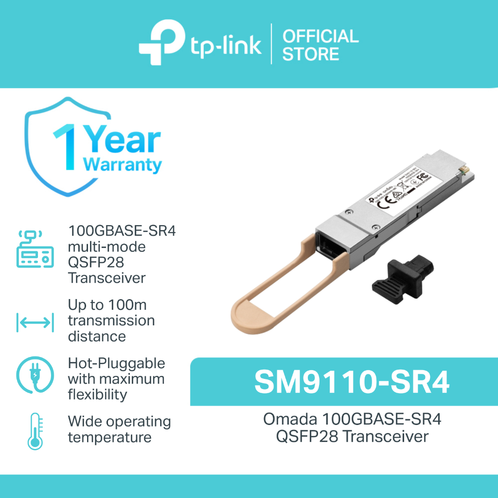 TP-Link SM9110-SR4 Omada 100GBASE-SR4 QSFP28 Transceiver | Shopee Philippines