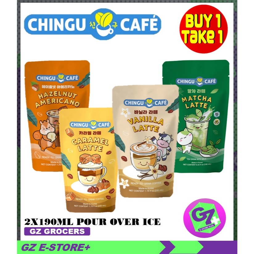 BUY1 TAKE1 CHINGU CAFE Coffee Pour Over Ice 190ML Latte l Americano ...