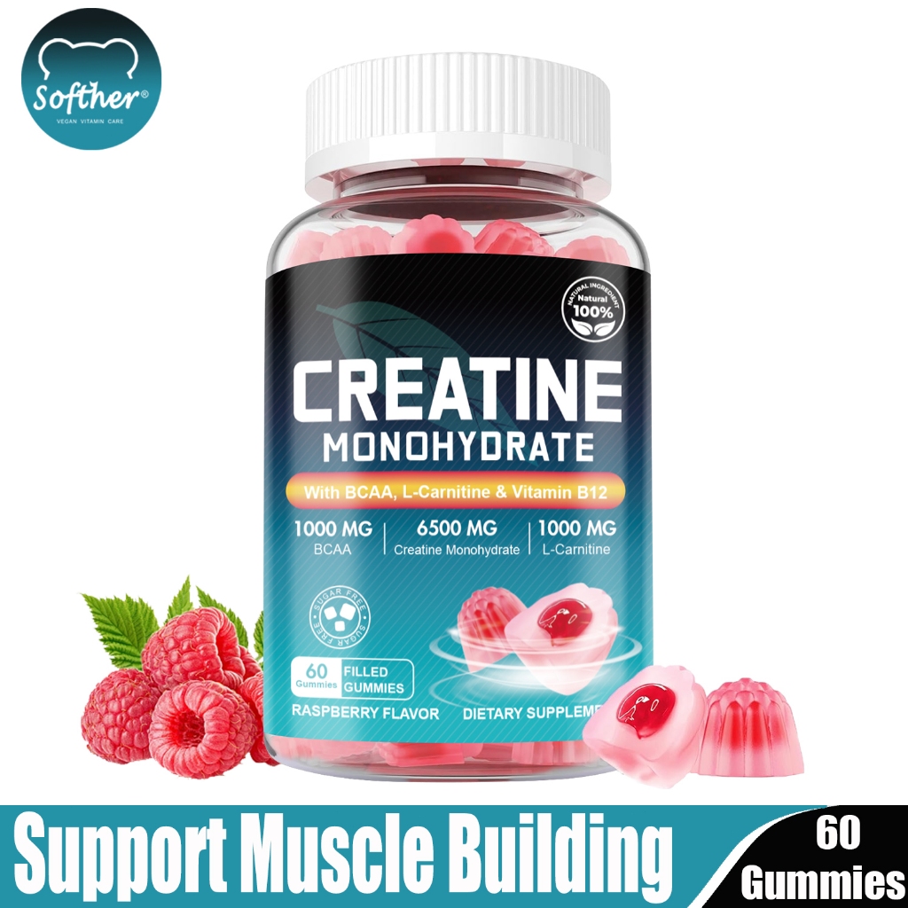 Softher Creatine Gummy Support Muscle Energy and Workout Recovery ...