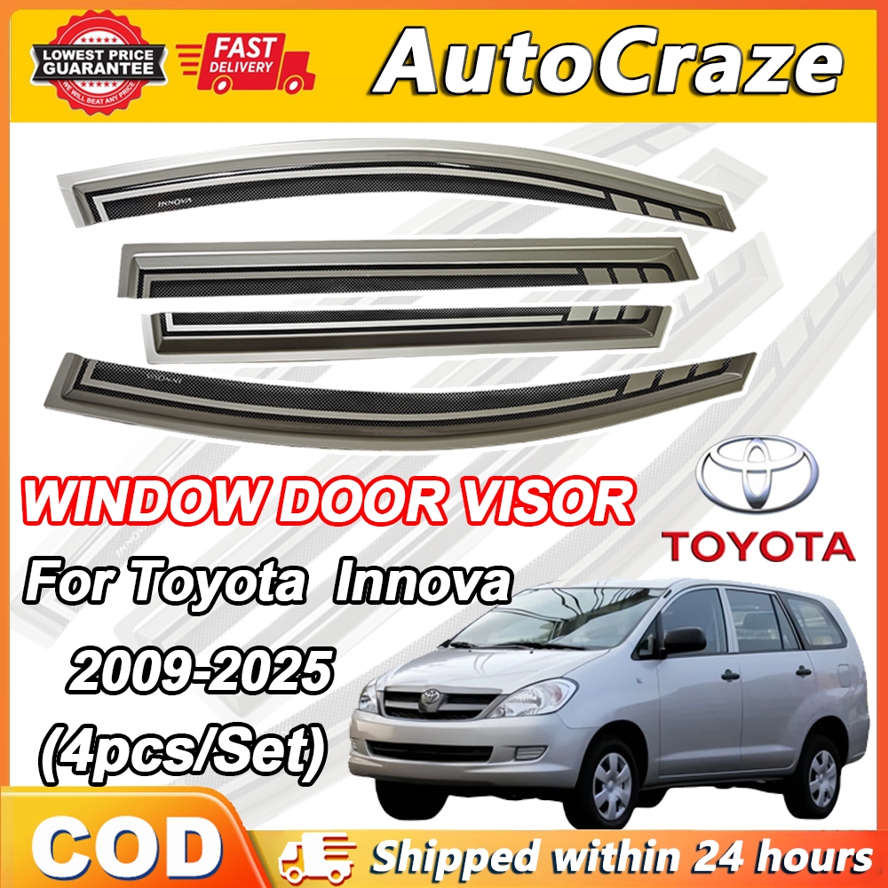 Rain Visor For Toyota Innova 2009-2025 INJECTION / OEM TYPE Rain Guard ...
