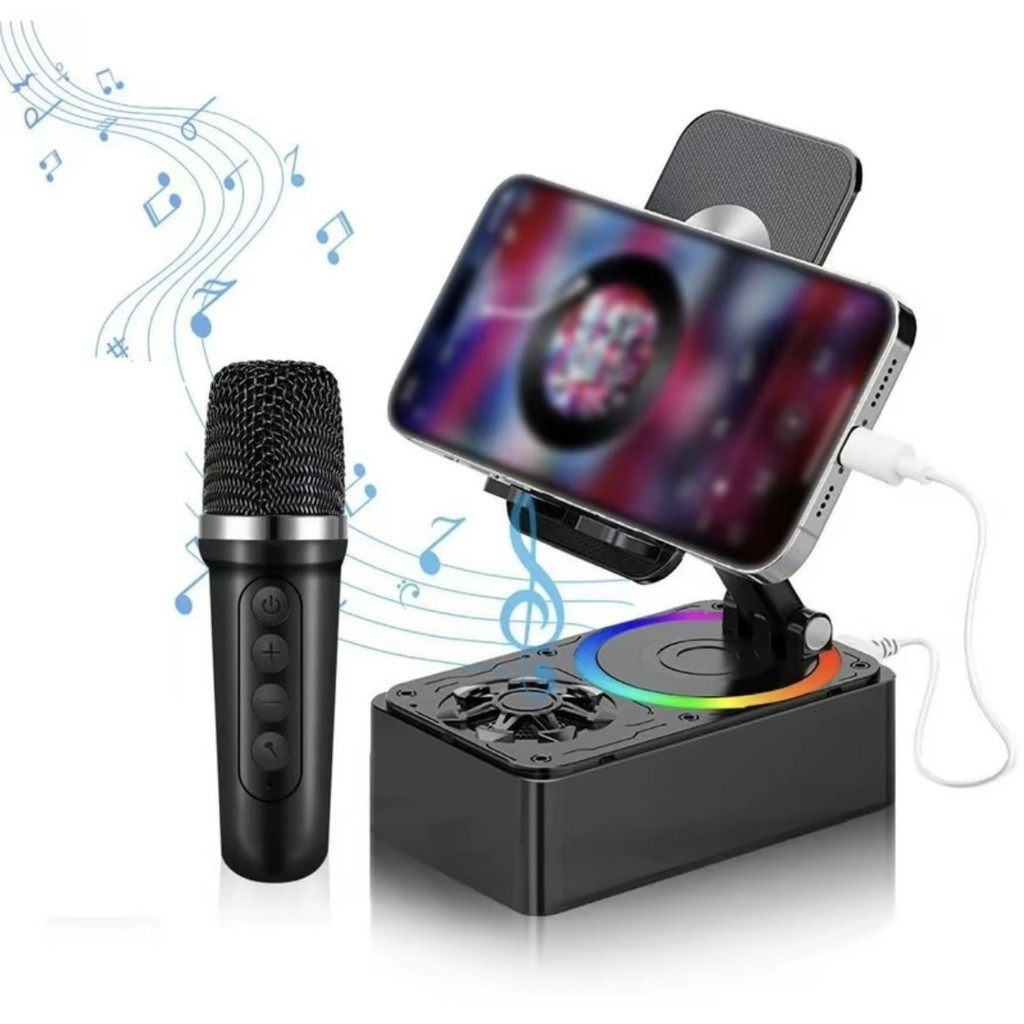 4in1 Bluetooth Speaker Power Bank Holder with Mic,Portable Folding ...