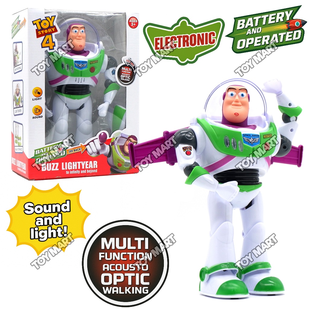 2025 Walking Buzz Lightyear Action Figure Toy Set Sound & Light Battery ...