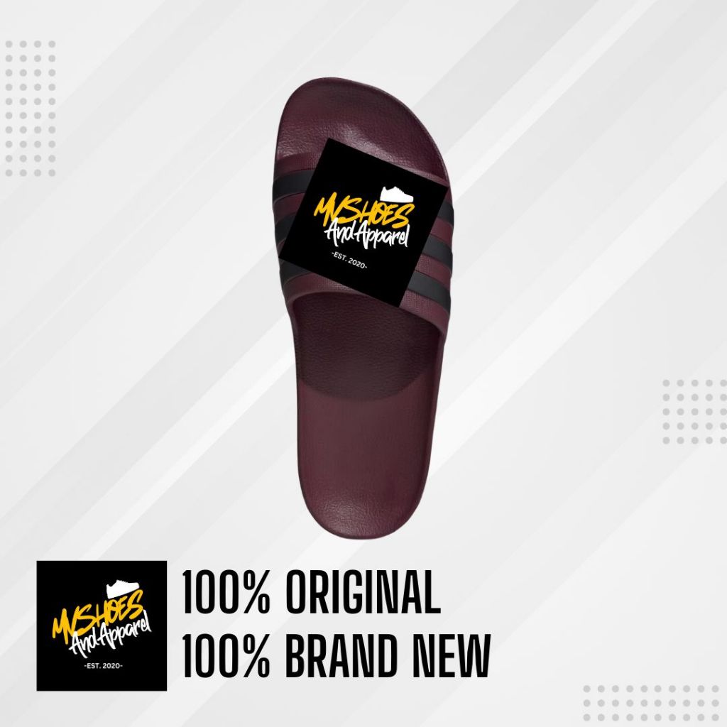(MV SHOES) A.QUA SLIDES MAROON I E8916 | Shopee Philippines