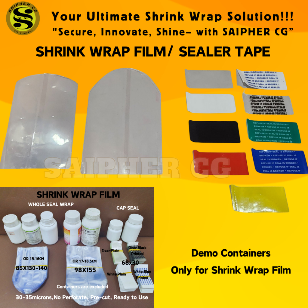 Shrink Wrap Plastic Packaging /Shrinkable Plastic Sealer Tape to cover ...