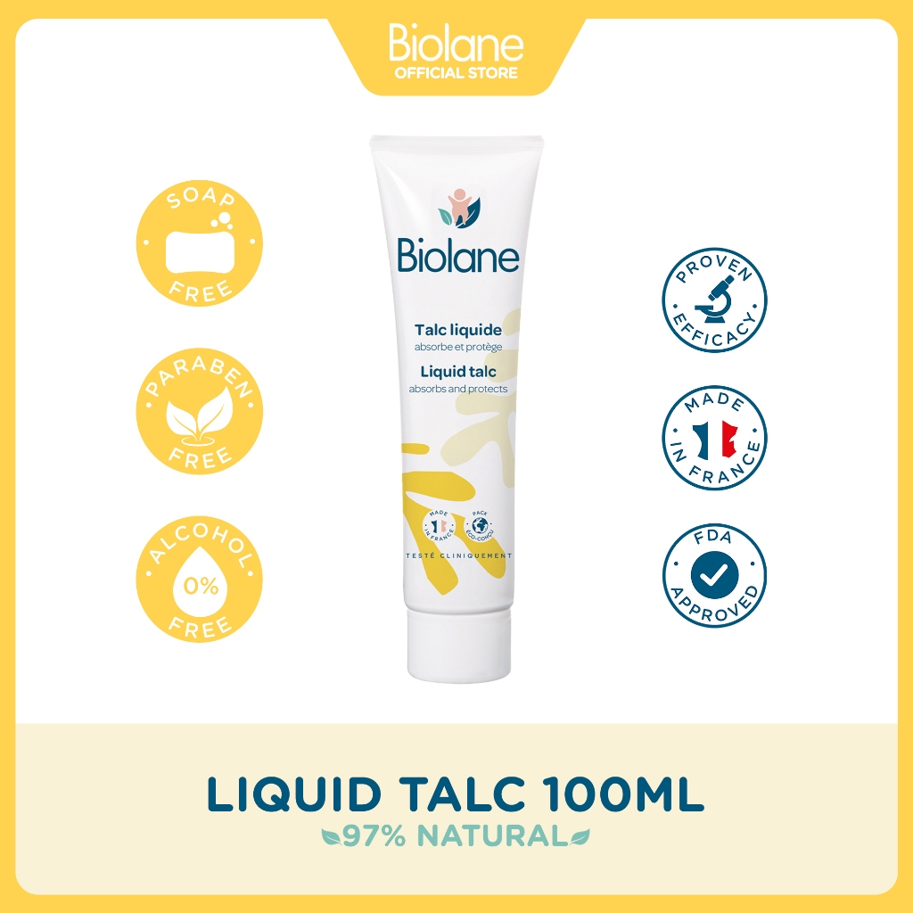 Biolane Liquid Talc 100ml – Hypoallergenic, Non-Powder Cream for Baby’s ...