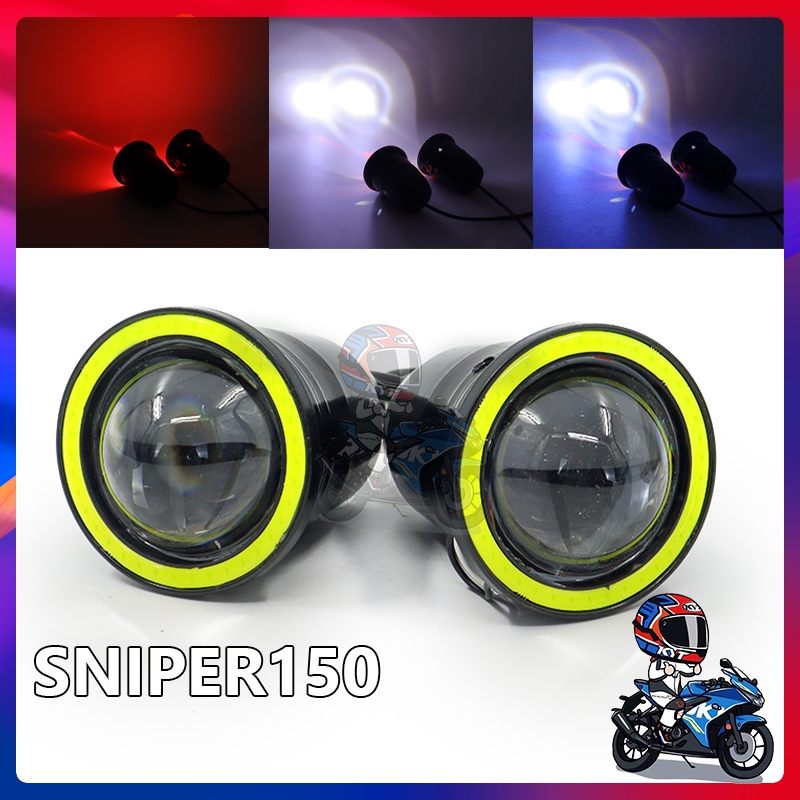 YAMAHA Sniper150 Global Owl Eyes Headlight U7 Mini Angel Eye LED 2pcs ...