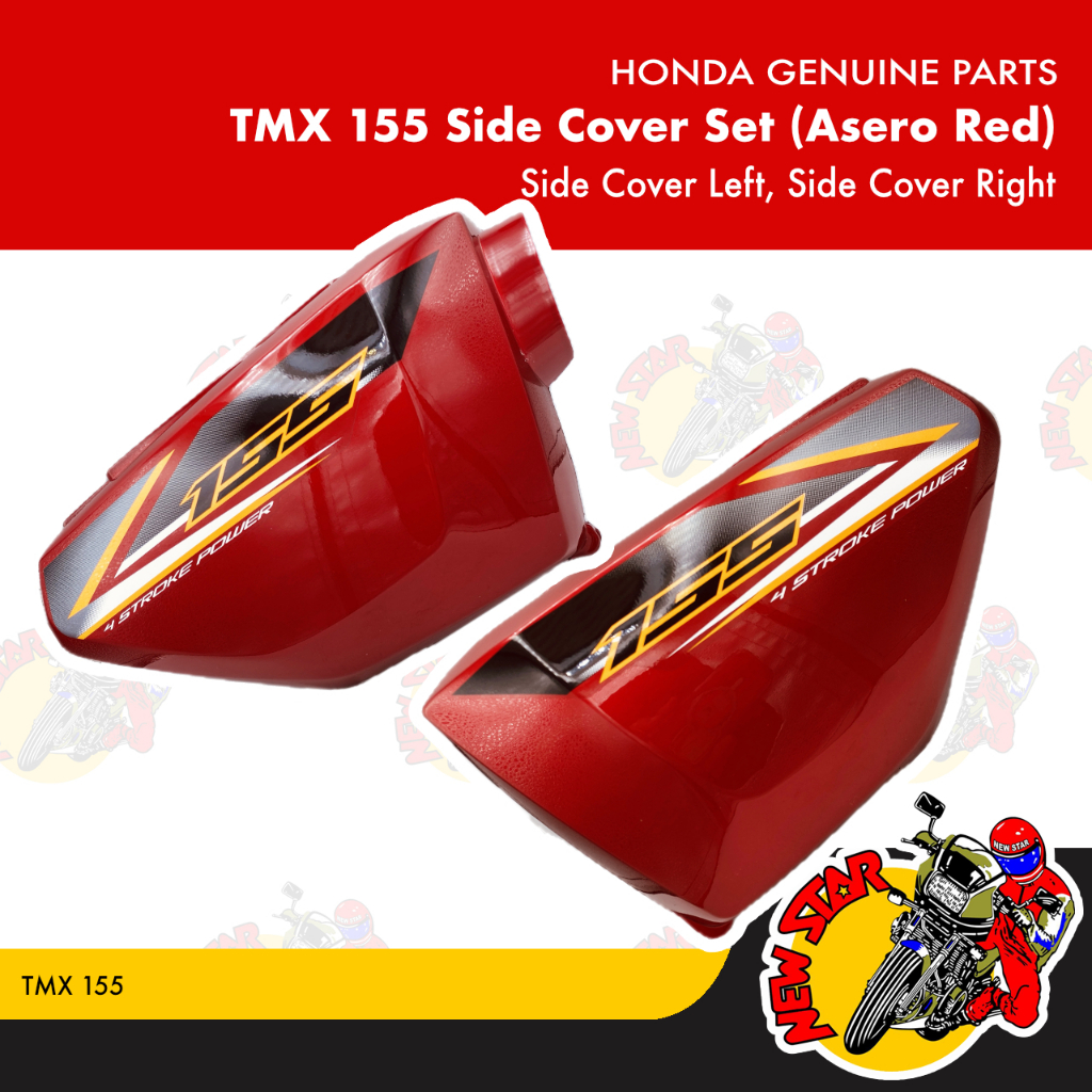 TMX 155 Side Cover Set Red Asero | Genuine Honda parts | Shopee Philippines