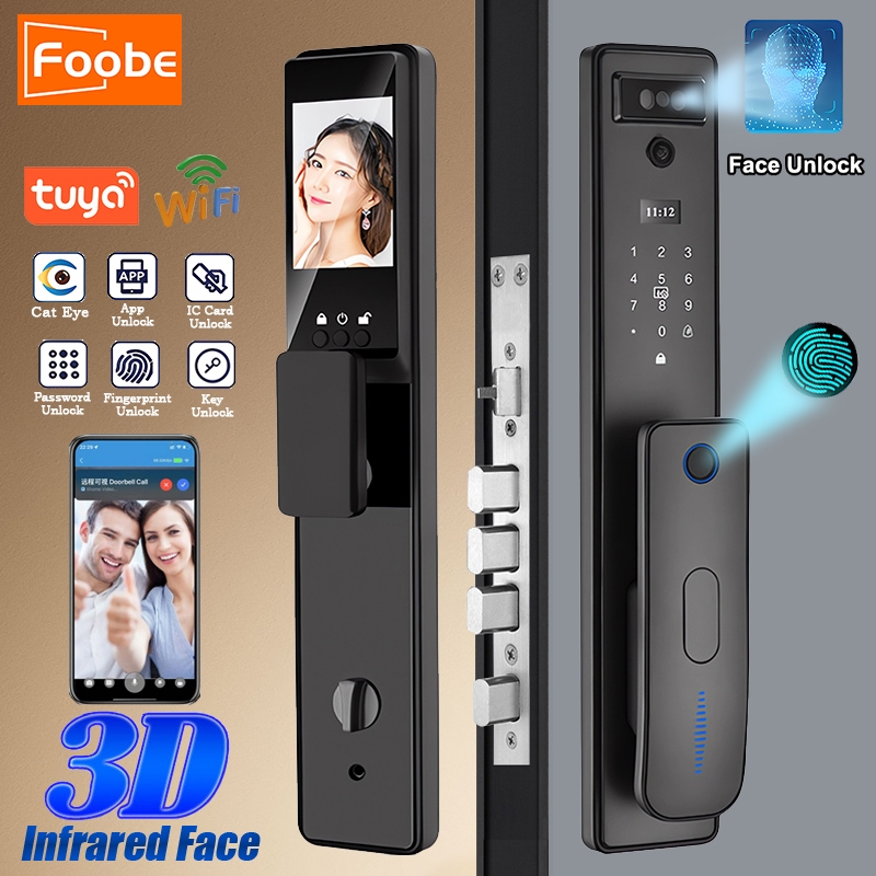 Tuya Smart Door Lock With Security Camera Face Recognition Unlock App ...