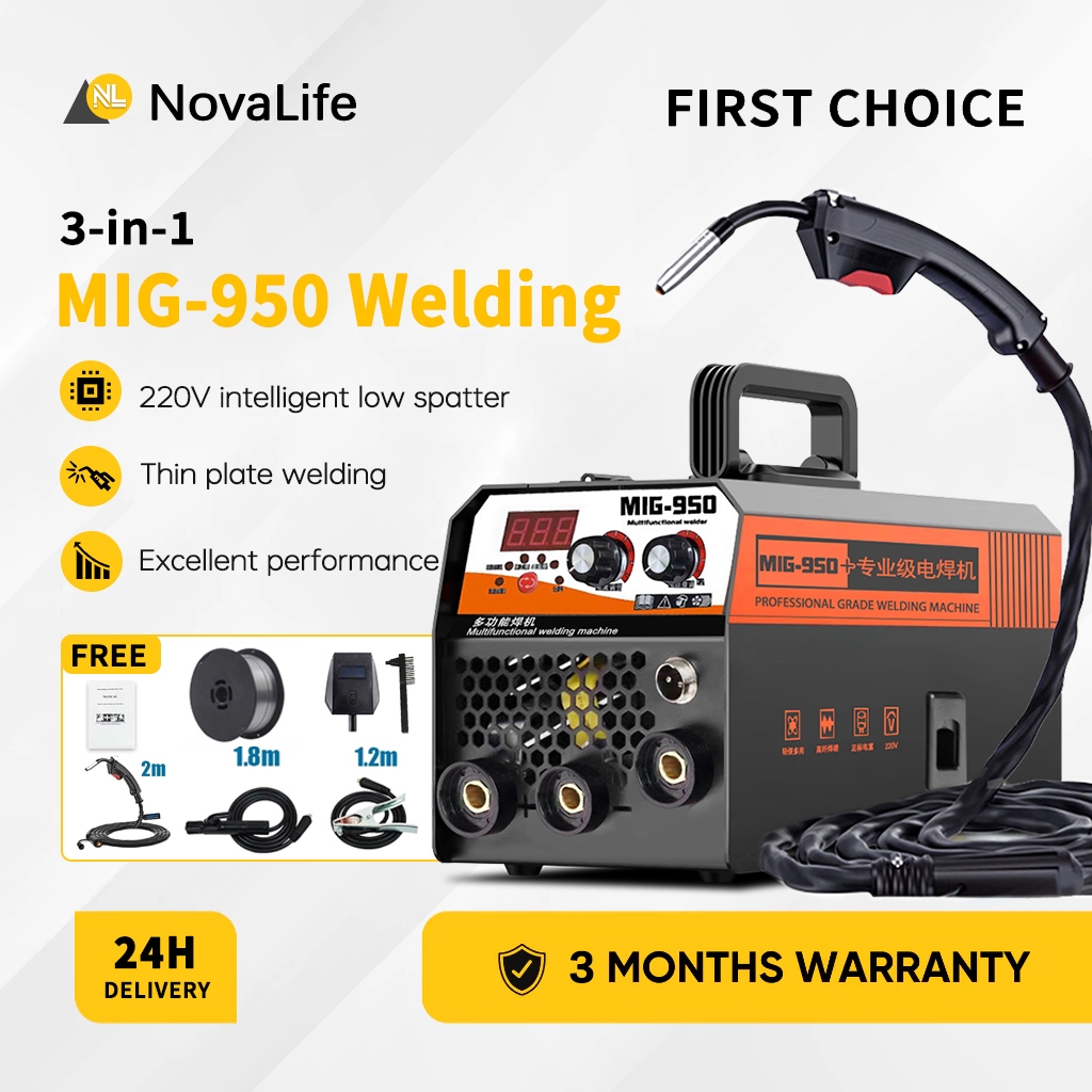 MIG Welding Machine Portable Inverter IGBT Gasless Welder Home Electric ...