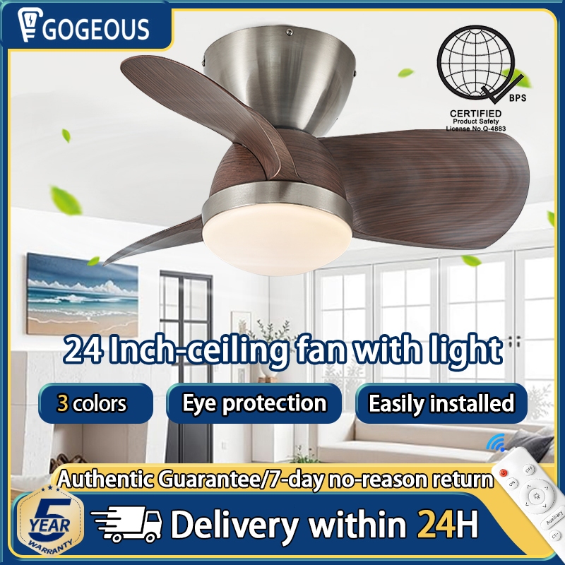 Nordic Ceiling Fan With Light Inverter Sale 3 Colors Dimming union ...