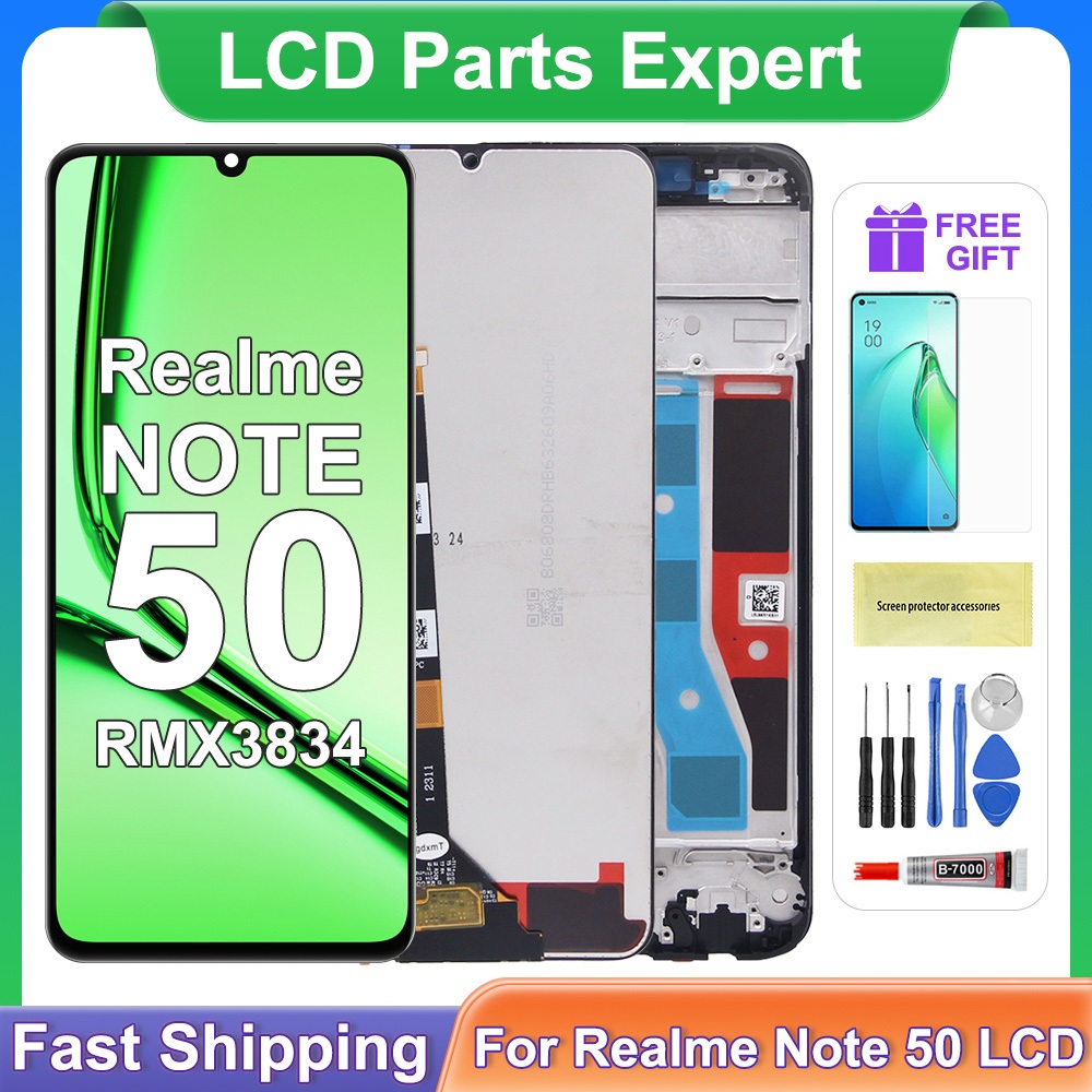 LCD with Frame For Oppo Realme Note 50 RMX3834 LCD Display Touch Screen ...