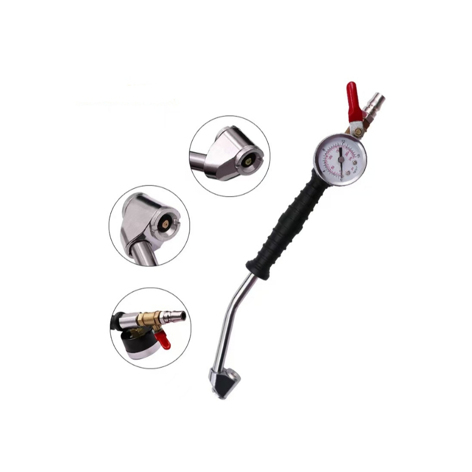 Car Air Supplement Inflatable Rod with Tire Quick Pressure Gauge Repair ...