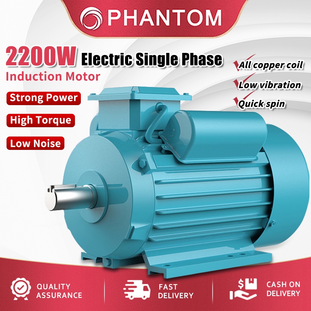 2200W Electric Induction Motor 3HP/220V Single Phase Motor Grinder ...