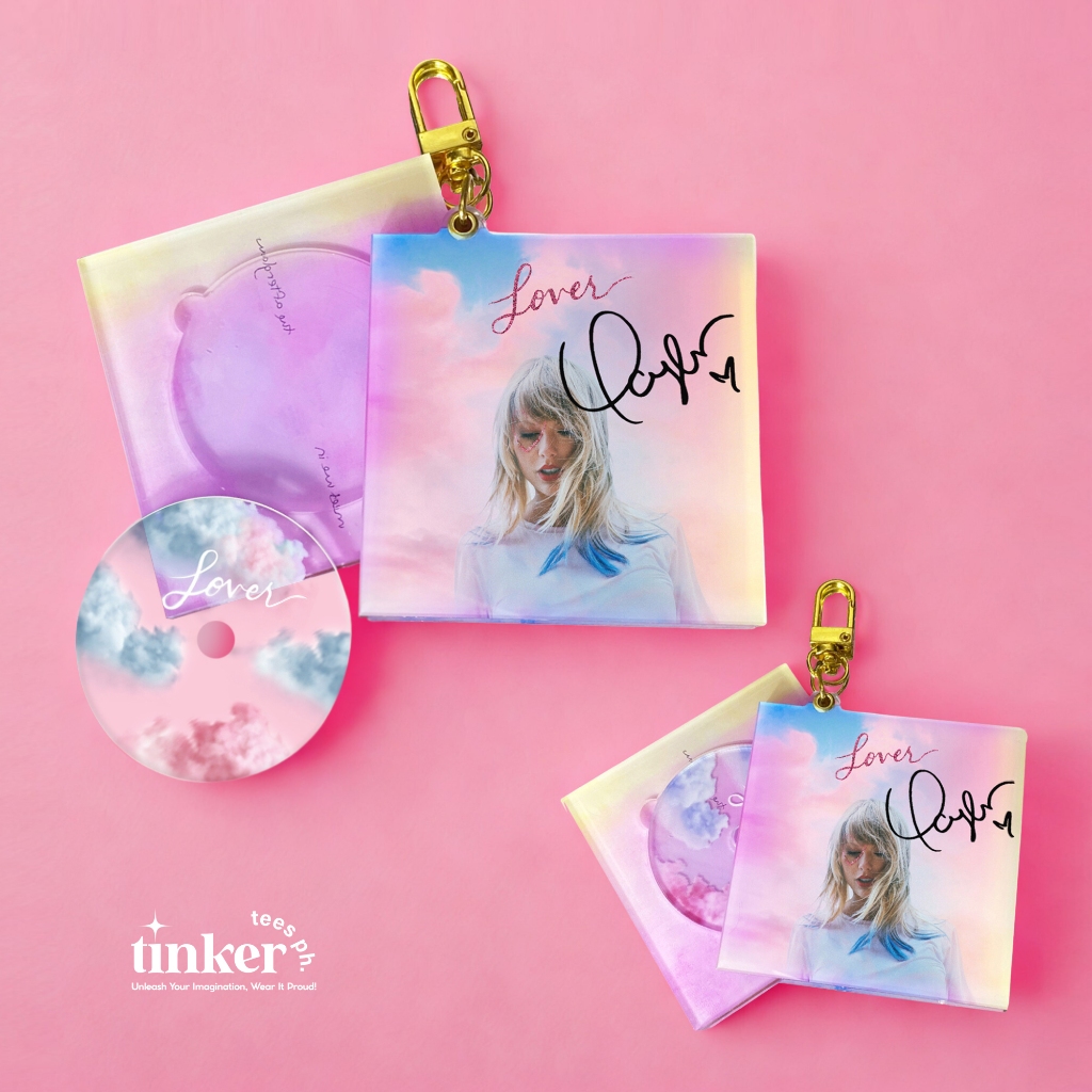 Taylor Swift Lover CD Keychain UV Print Acrylic with Removable Disc ...