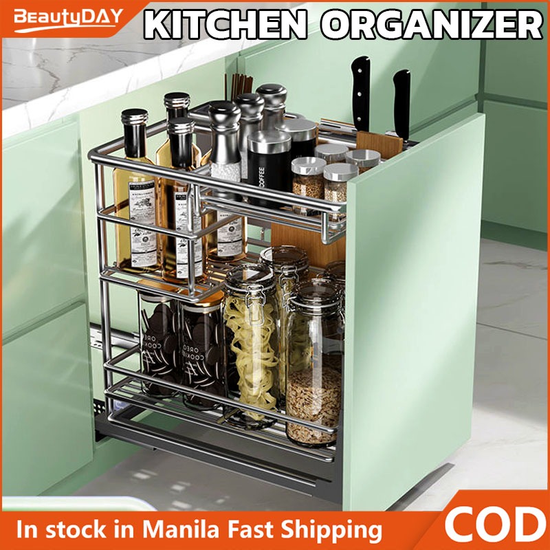 Pull Out Condiments Racks Kitchen Organizer Seasoning Set Pull Out ...
