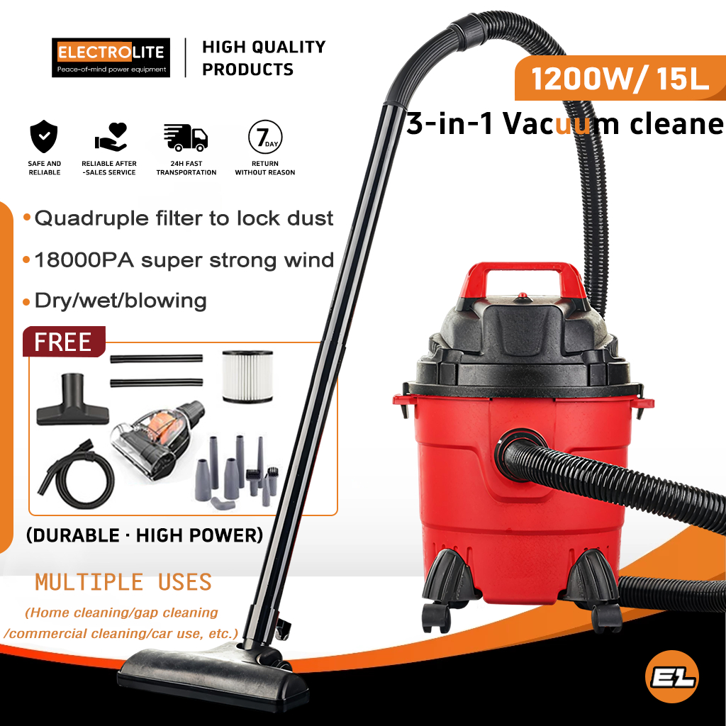 Vacuum Cleaner 15L Wet Dry and Blower 3 IN 1 Vacuum Cleaner Powerful ...