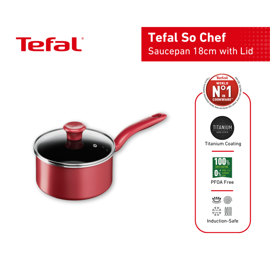 Tefal So Chef IH Saucepan 18cm + Lid | Shopee Philippines