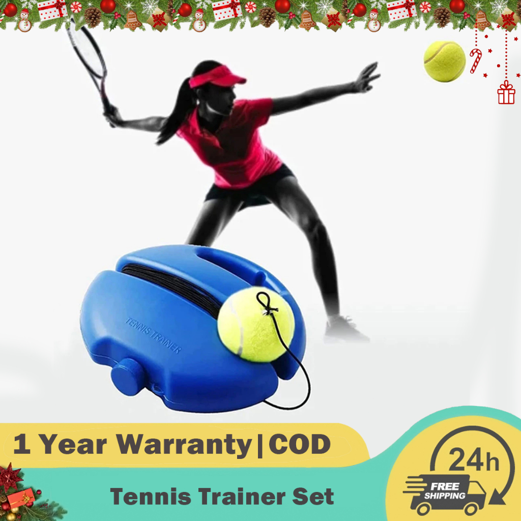 Portable Solo Tennis Training Equipment Trainer Self Practice Tools ...