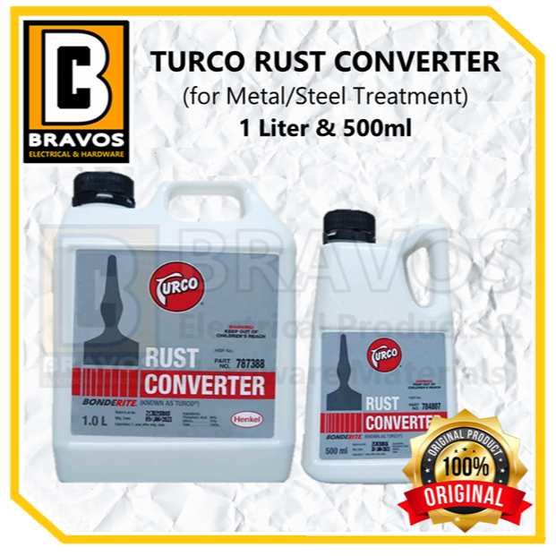 ORIGINAL TURCO Rust Converter 500ml & 1 Liter 1L Henkel Metal Treatment ...