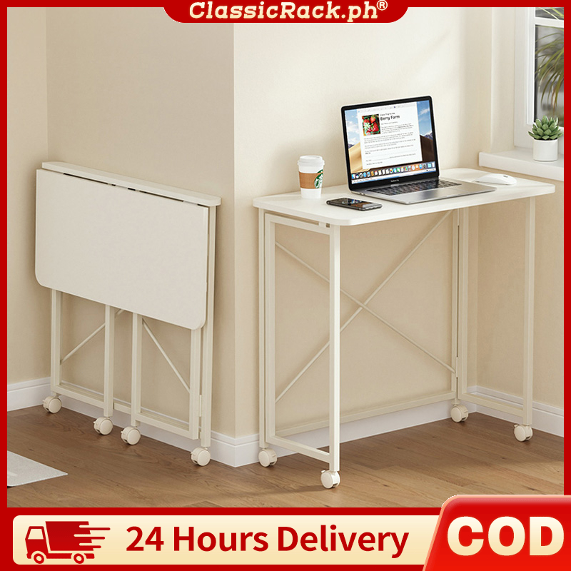 Lazy Desk with Wheels Portable Removable Folding Computer Table Nordic ...