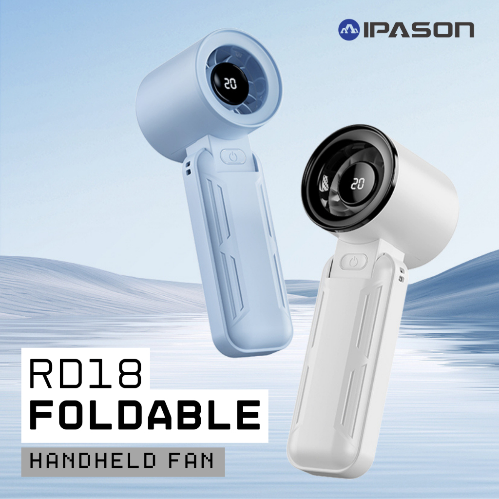 IPASON | Mini Handheld Foldable Turbo Fan 3000mAh Rechargeable USB Fans ...