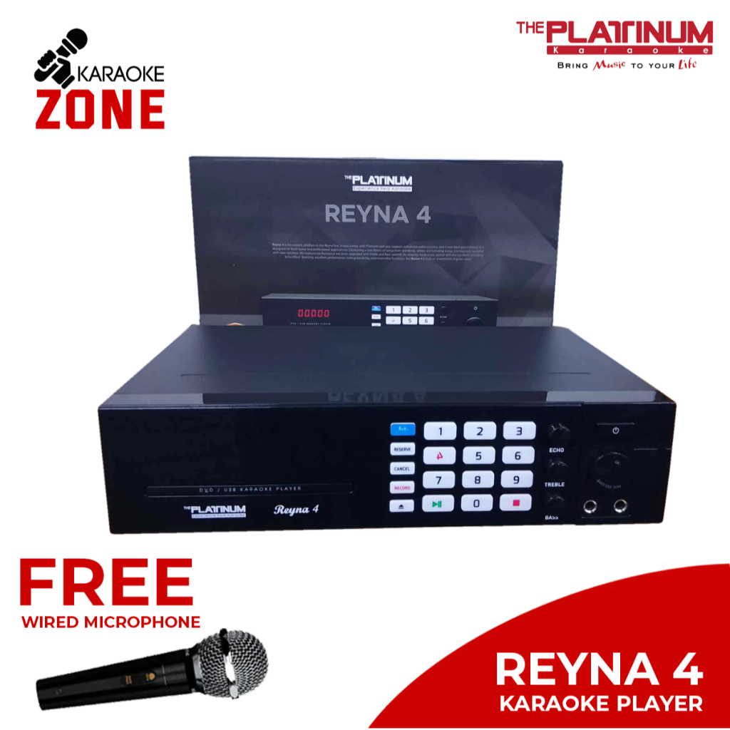 The Platinum Karaoke Reyna 4 / 21000+ songs Free wired Mic / Platinum Karaoke / Reyna 4 / VOL ...