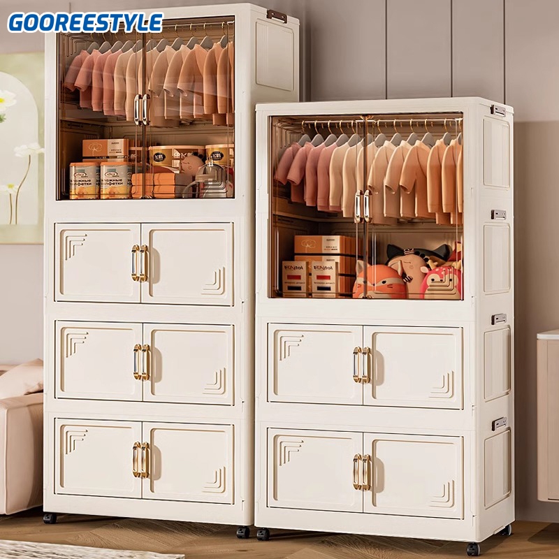 gooreestyle 65cm Wardrobe Cabinet for Clothes Storage Home Simple ...