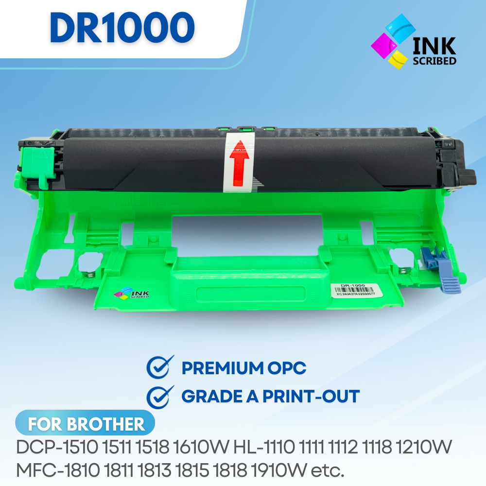 INKSCRIBED DR1000 DR-1000 Compatible Drum Kit Brother HL-1110 HL-1210W ...