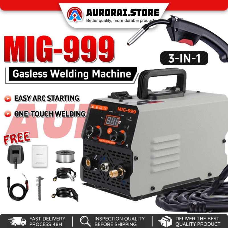 Portable Welding Machine MIG-999 Gasless Welding Machine 3IN1 Inverter ...
